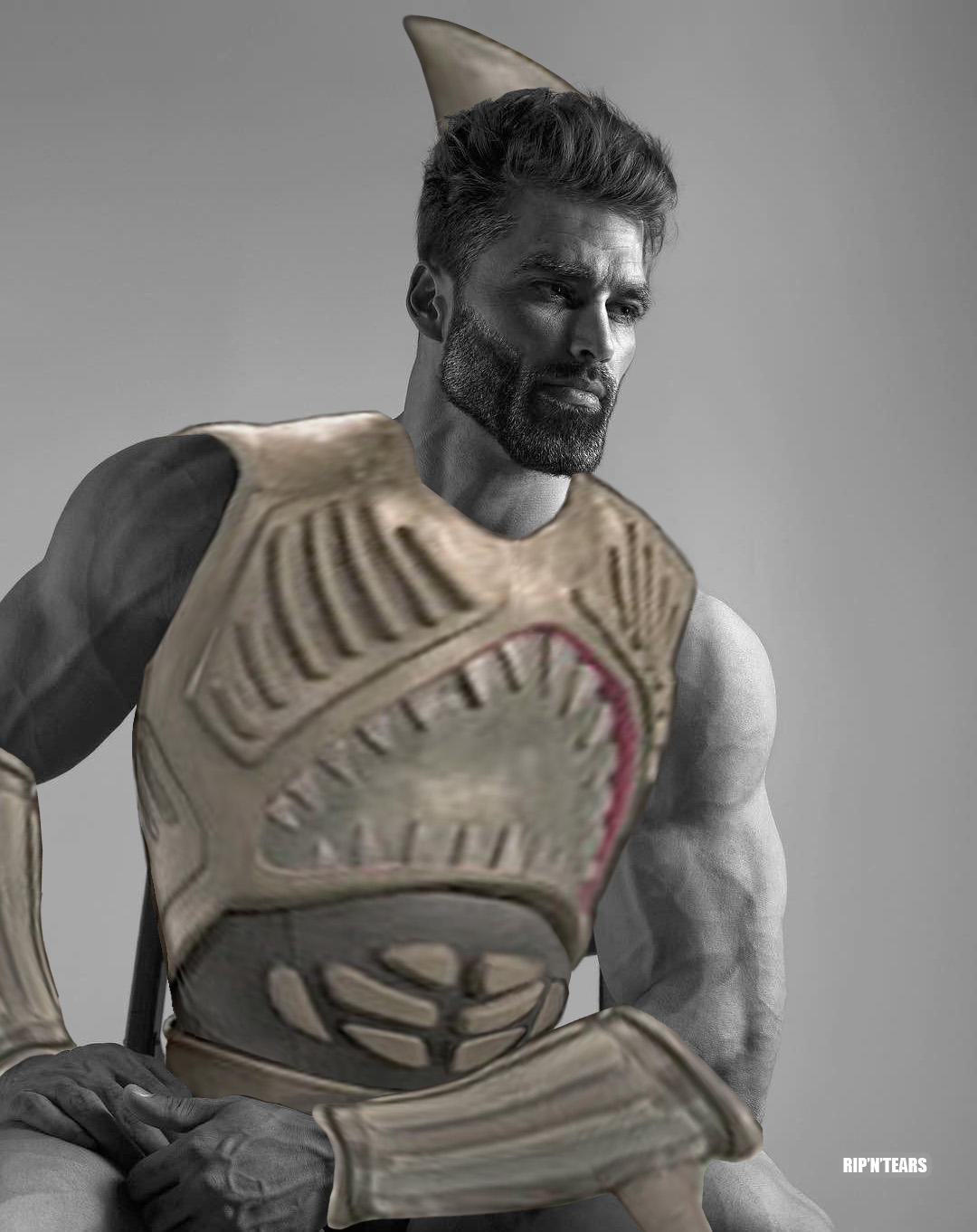 Shark armor gigachad | GigaChad | Know Your Meme