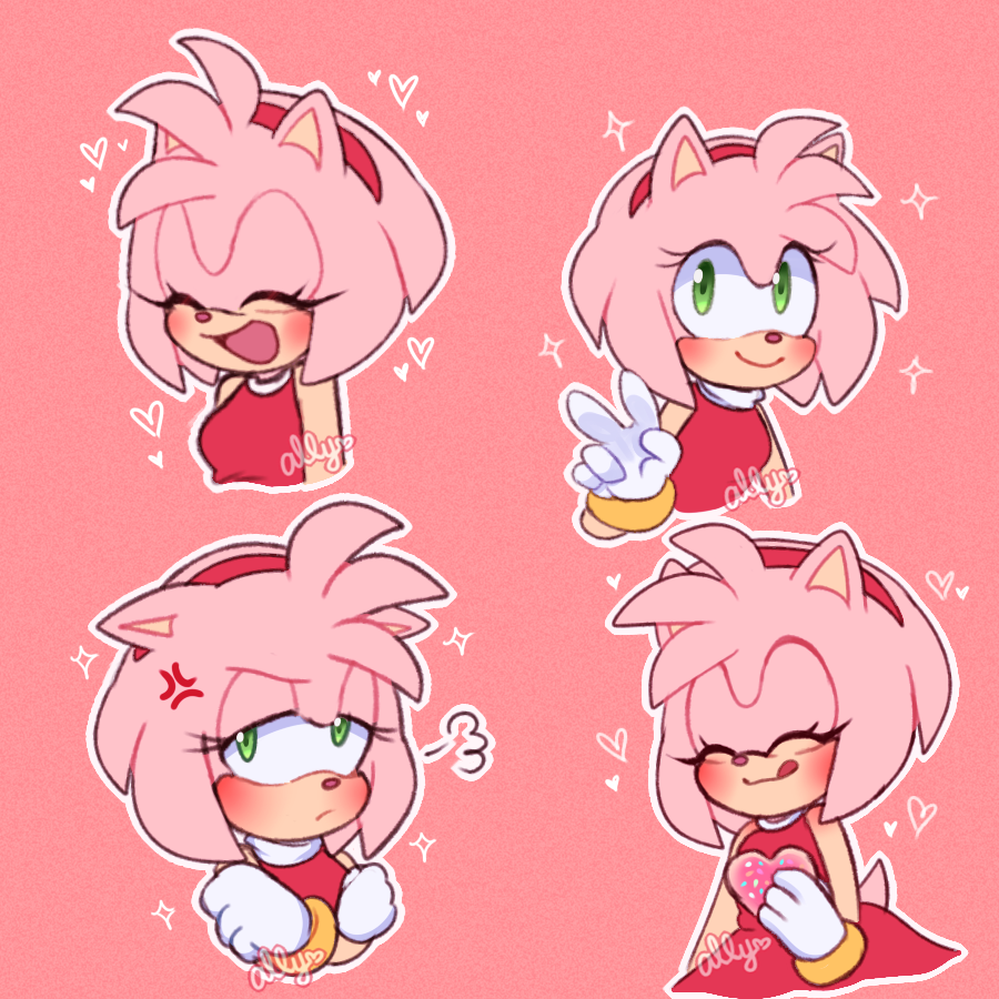Cute Amy Doodles | Sonic the Hedgehog | Know Your Meme