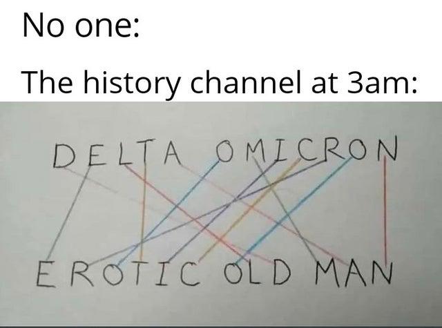 Delta Omicron | History Channel at Night | Know Your Meme