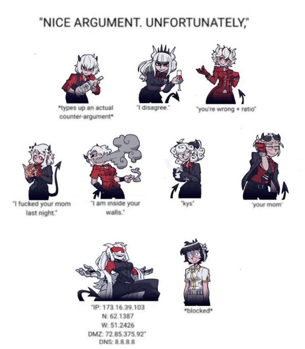 Nice Argument. Unfortunately Grid (Helltaker) | Nice Argument ...