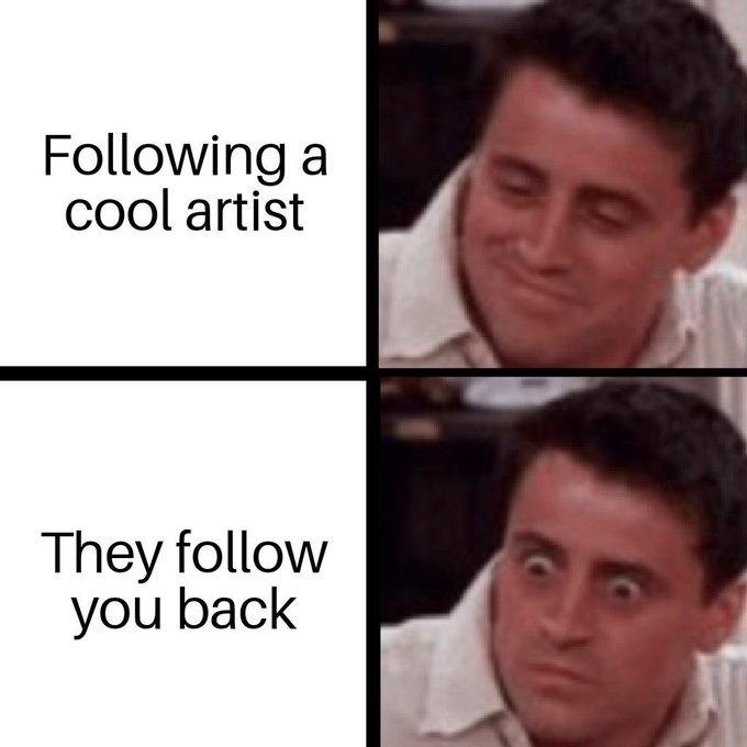 Following a Cool Artist / They Follow You Back | Big Twitter Artist ...