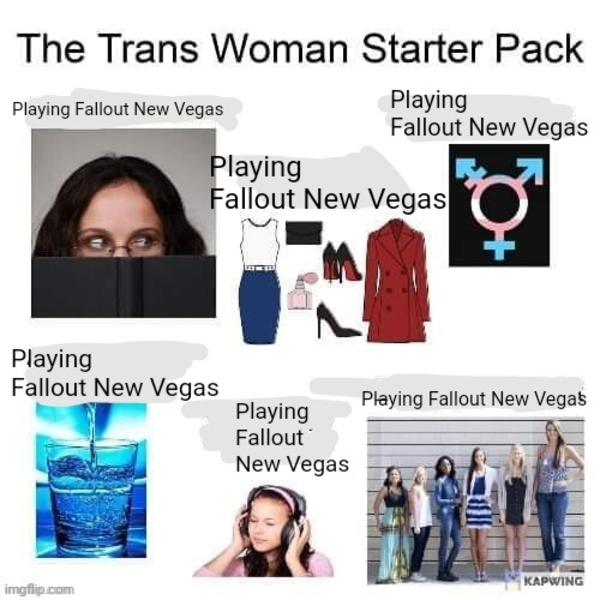 trans woman starter pack | Fallout: New Vegas | Know Your Meme