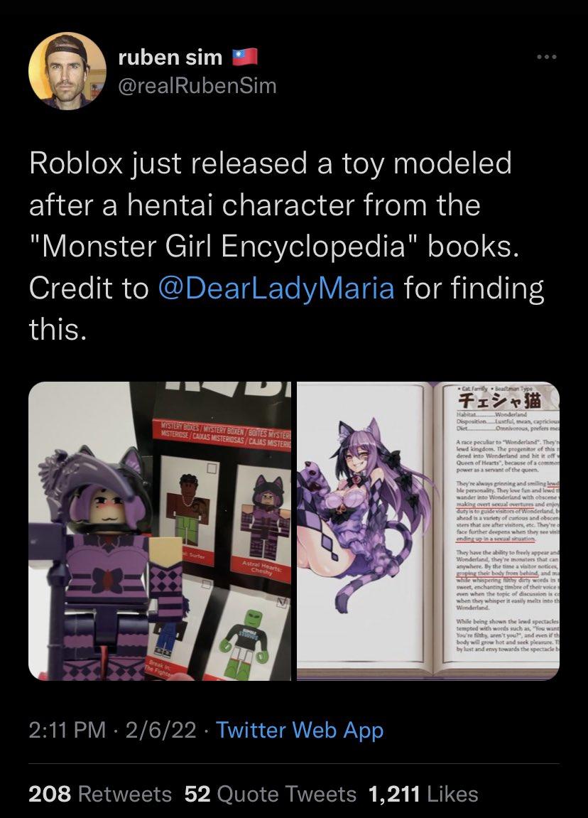 Roblox Sells Toy Based On Hentai Character Roblox Know Your Meme