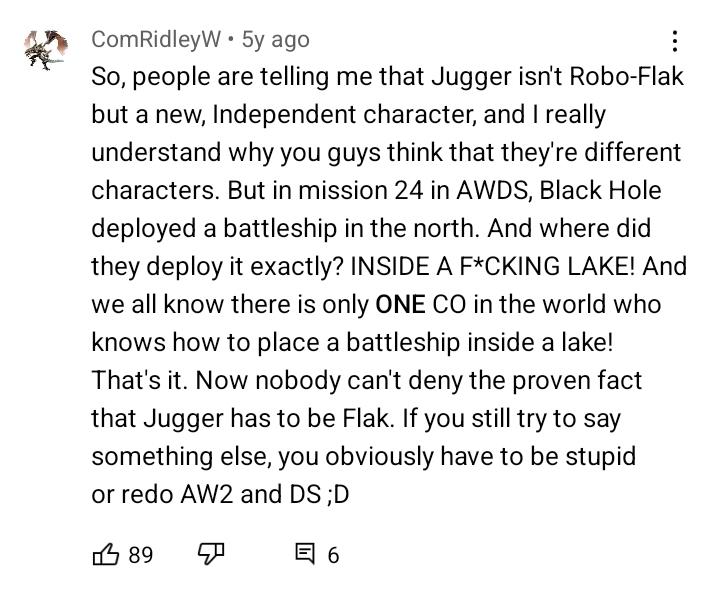 ComRidleyW states his case on the Jugger/Flak debate | Advance Wars ...