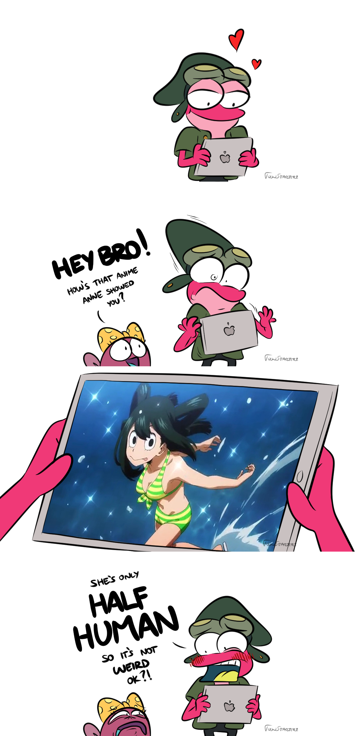 Sprig Discovers Anime by Toonstarterz | Amphibia | Know Your Meme