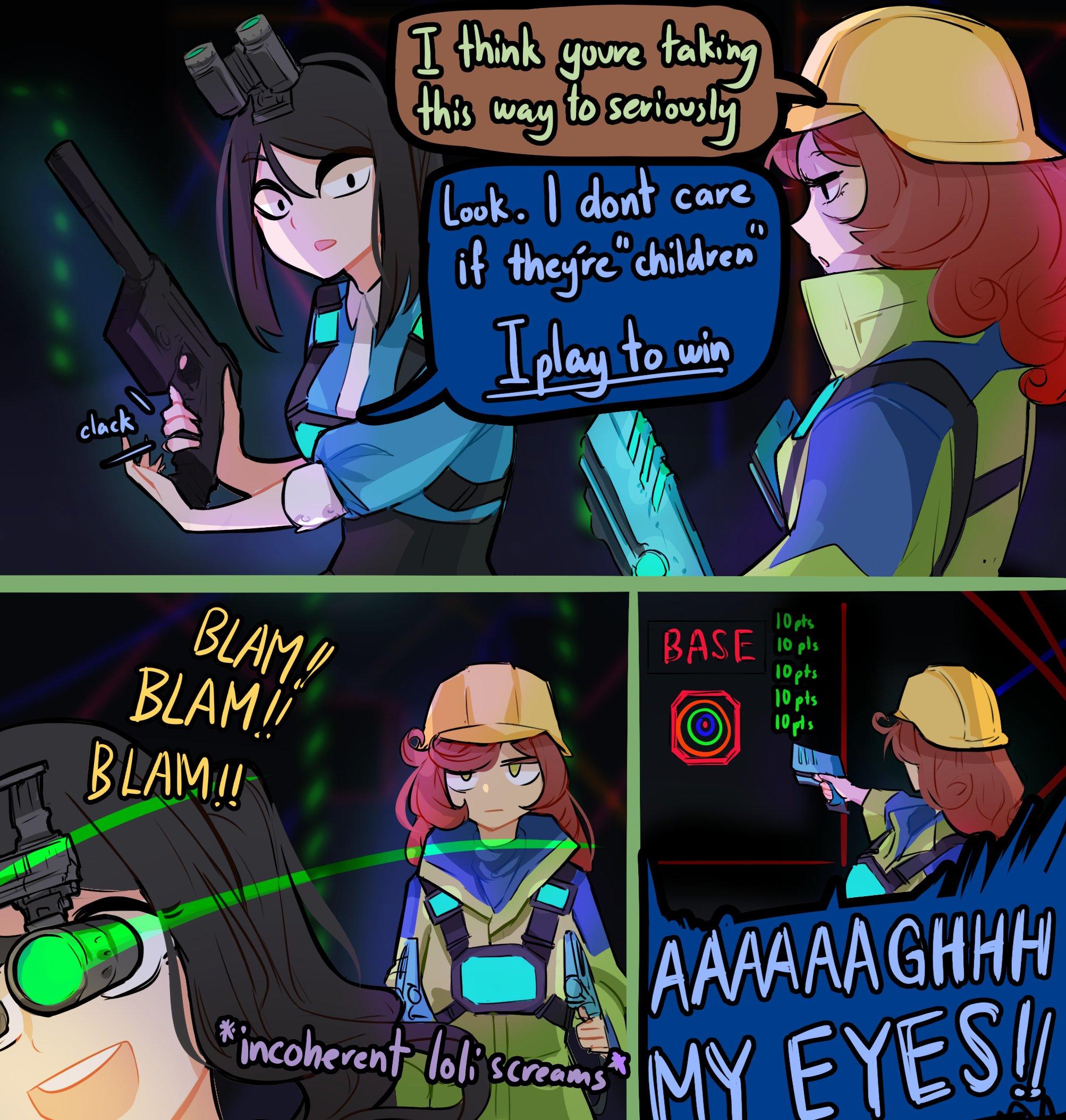 2 types of laser tag players | Centurii-chan | Know Your Meme