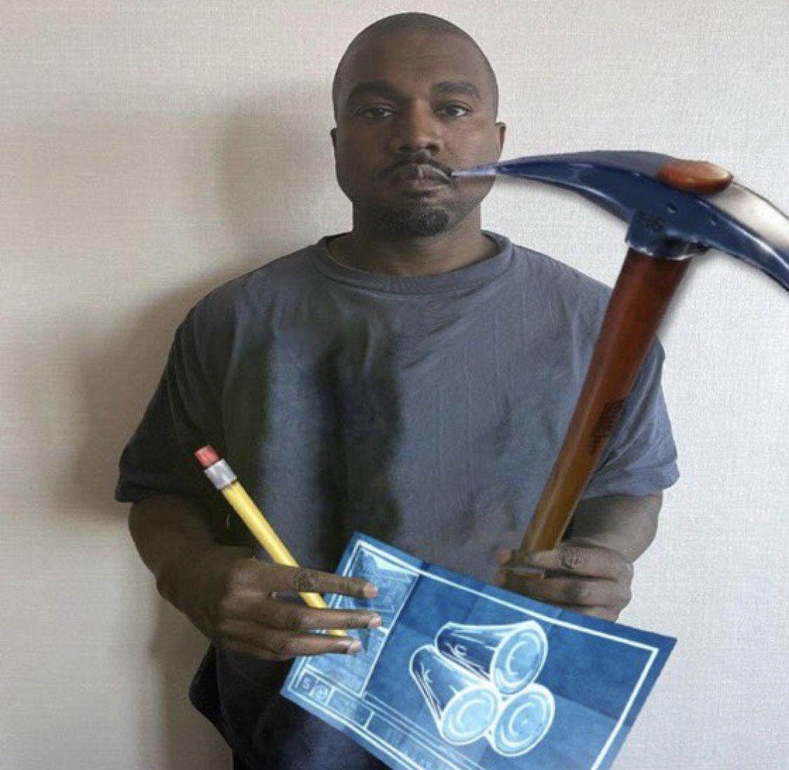 Kanye West Holding Paper Template