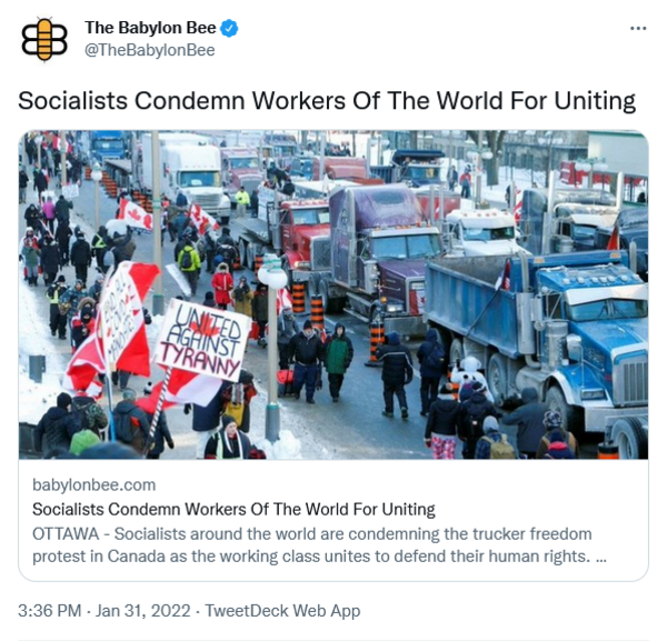 Thanks BB. | Canadian Freedom Convoy / Convoi de la Liberté | Know Your ...