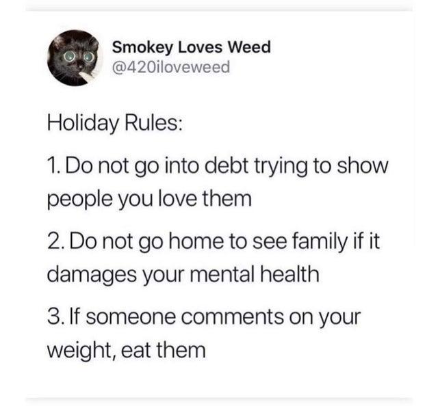 Holiday Rules | Know Your Meme