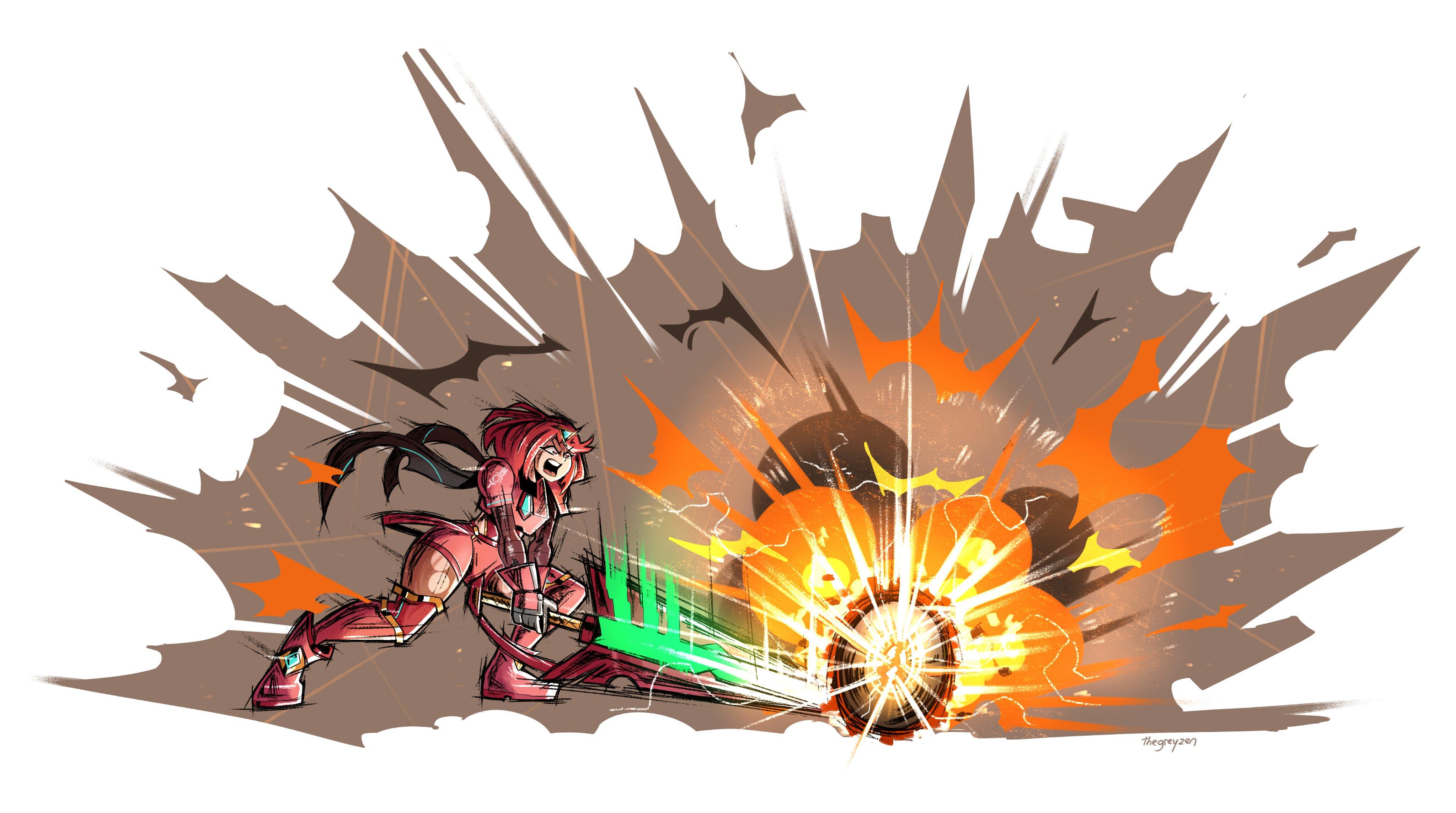 Pyra in Mario Strikers Charged Style! | Nintendo | Know Your Meme