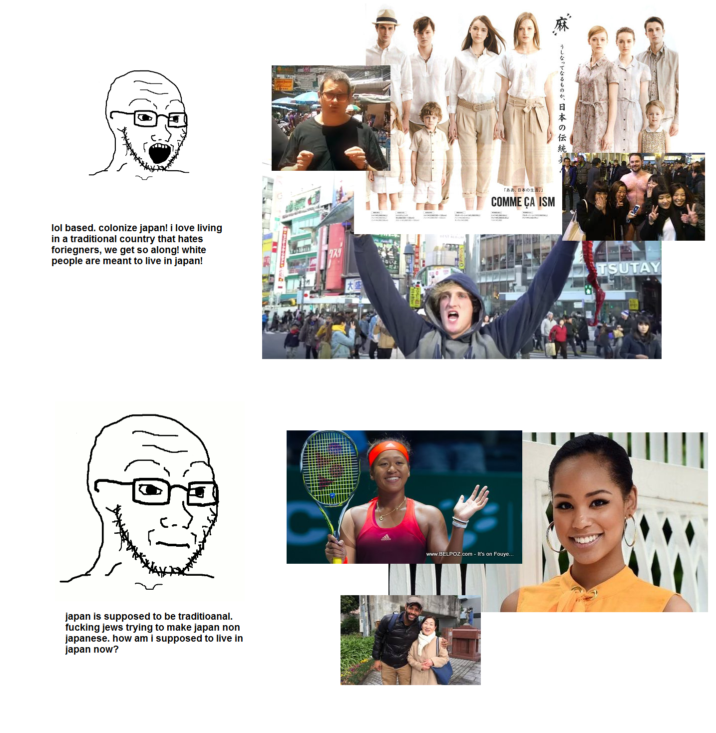 soyjak (whites vs blacks) (japan) | Soy Boy Face / Soyjak | Know Your Meme