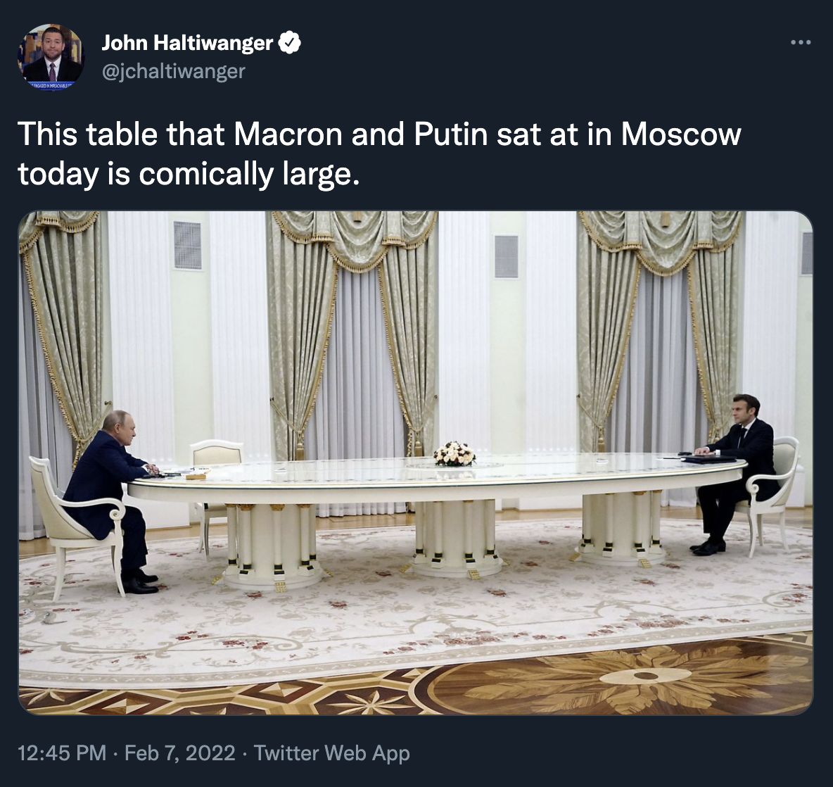 Putin's Long Table | Putin's Long Table | Know Your Meme