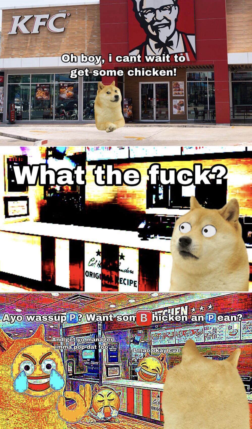 Le deep fried chicken from kentucky | /r/dogelore | Ironic Doge Memes ...