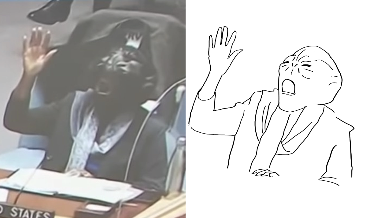 alien caricature | America's Alien UN Rep | Know Your Meme