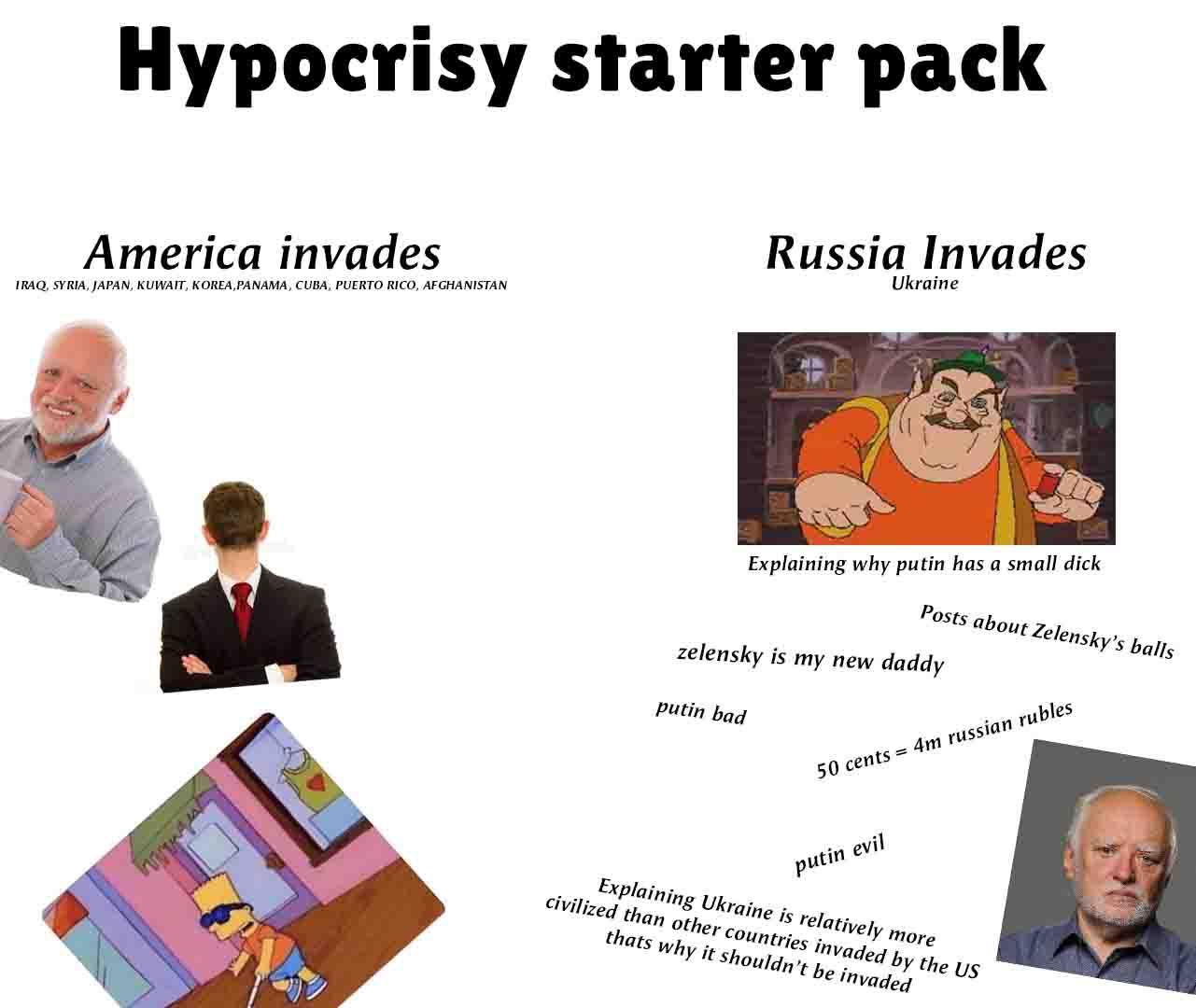 HYPOCRISY STARTER PACK | /r/starterpacks | Starter Packs | Know Your Meme