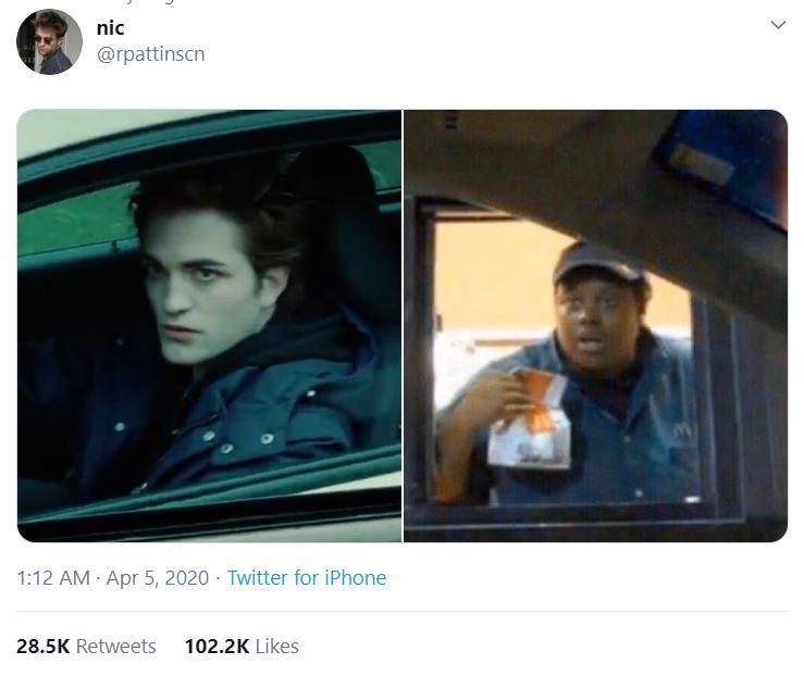 Robert Pattinson | "Here's Your-" / Surprised Fast Food Worker | Know ...