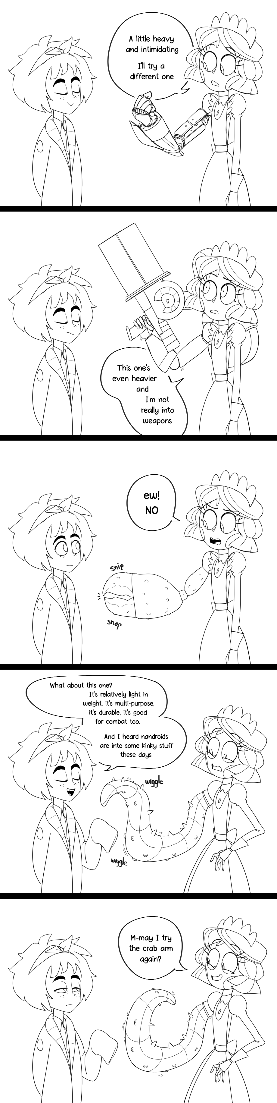 Replacement arm options | Emmy The Robot / Nandroid | Know Your Meme