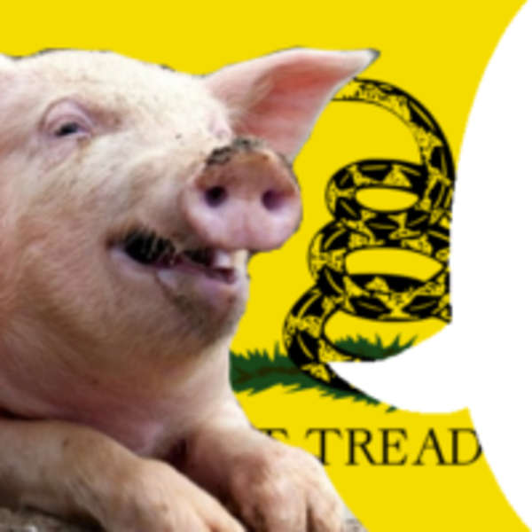 Weaponized Pig Example (Libertarian Flag) | Ukrainian Flag Pig ...
