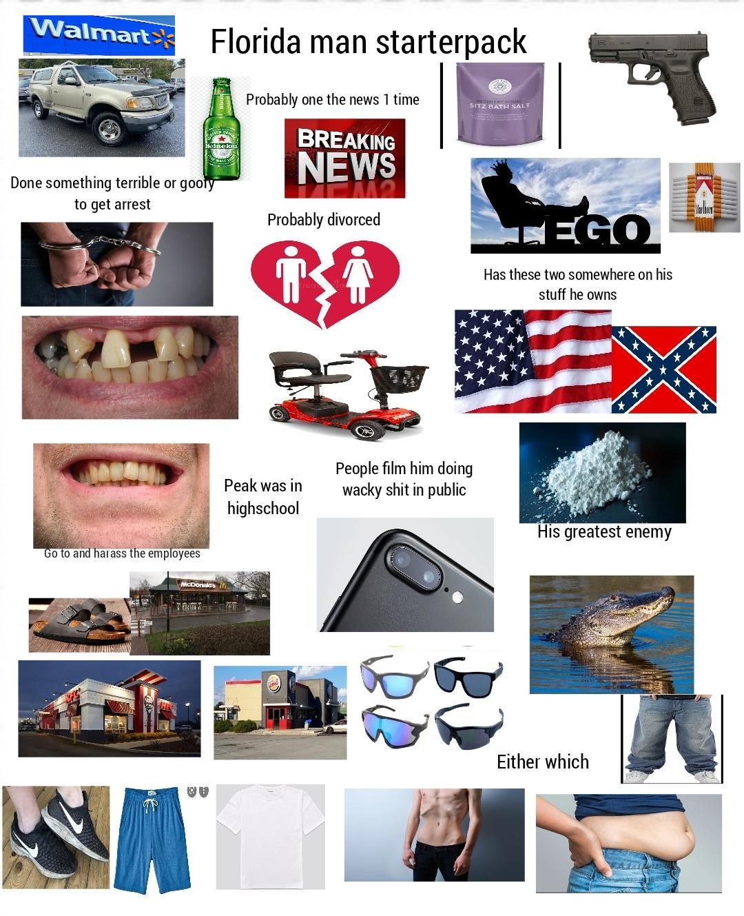 Florida man starterpack | /r/starterpacks | Starter Packs | Know Your Meme