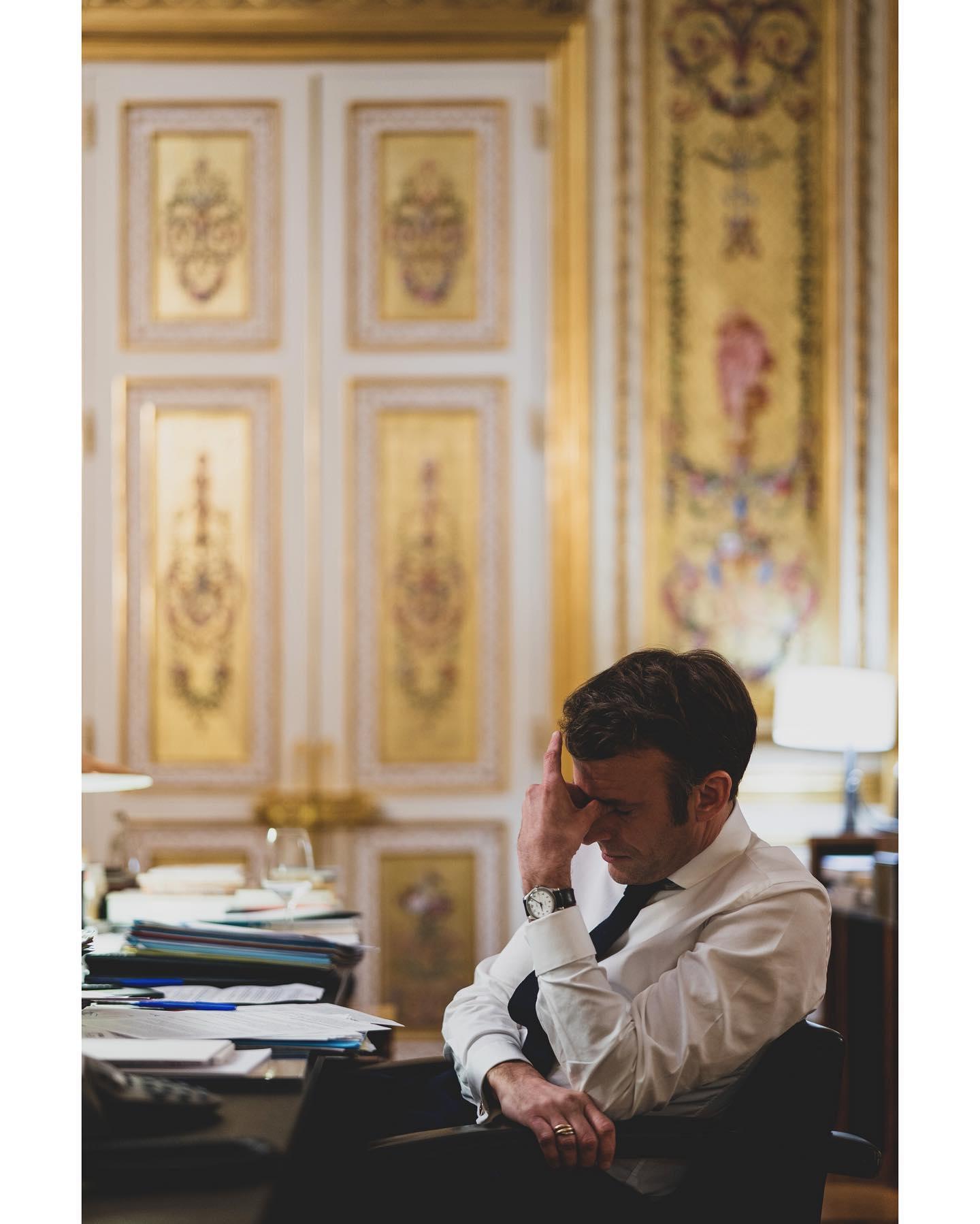 Sad Macron meme | Troubled Macron / Sad Macron | Know Your Meme