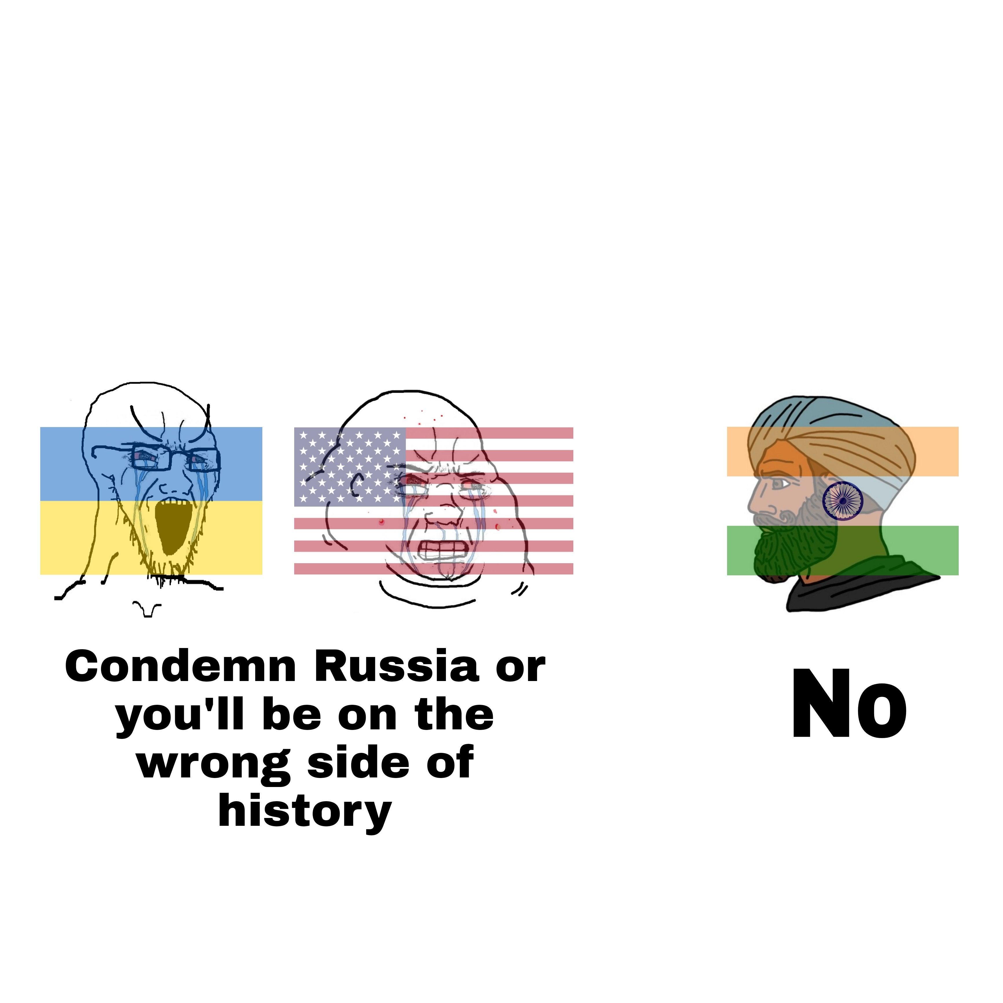 soyjak (ukraine) and wojak (america) vs yes chad (india) | 2022 Russian ...