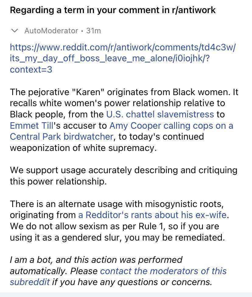 I met the Karen bot earlier. | /r/FuckYouKaren | Karen | Know Your Meme