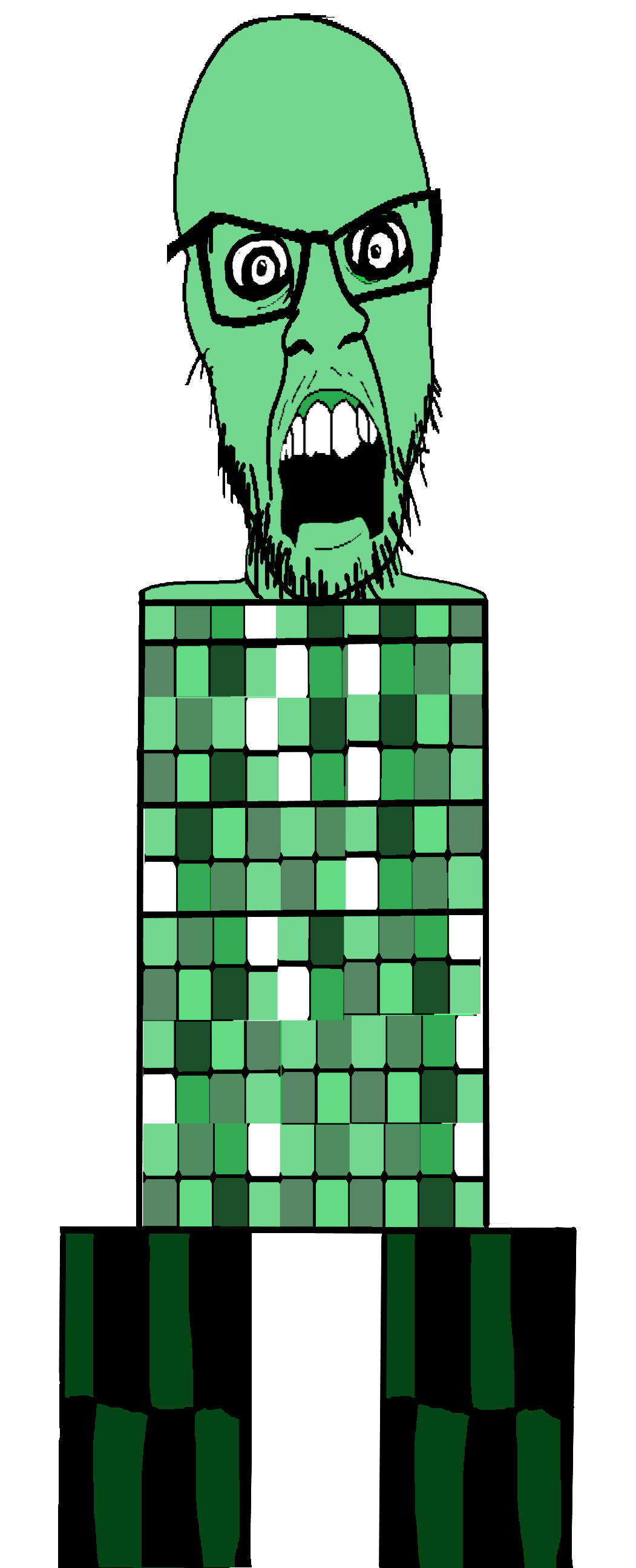 Soyjak minecraft creeper | Soy Boy Face / Soyjak | Know Your Meme