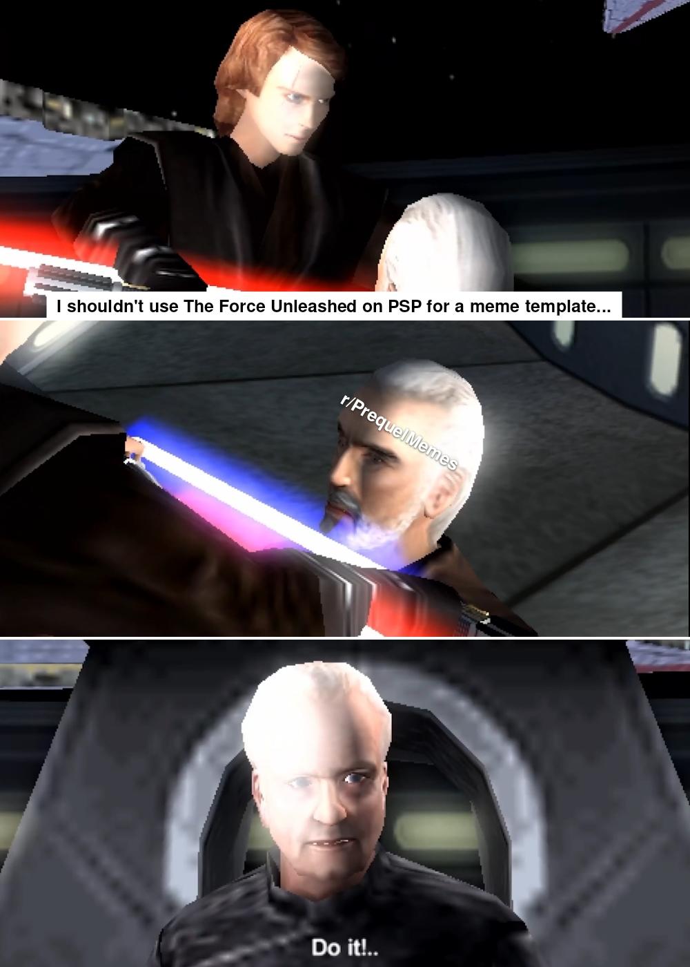 The Force Unleashed on PSP hit different. | /r/PrequelMemes | Prequel ...