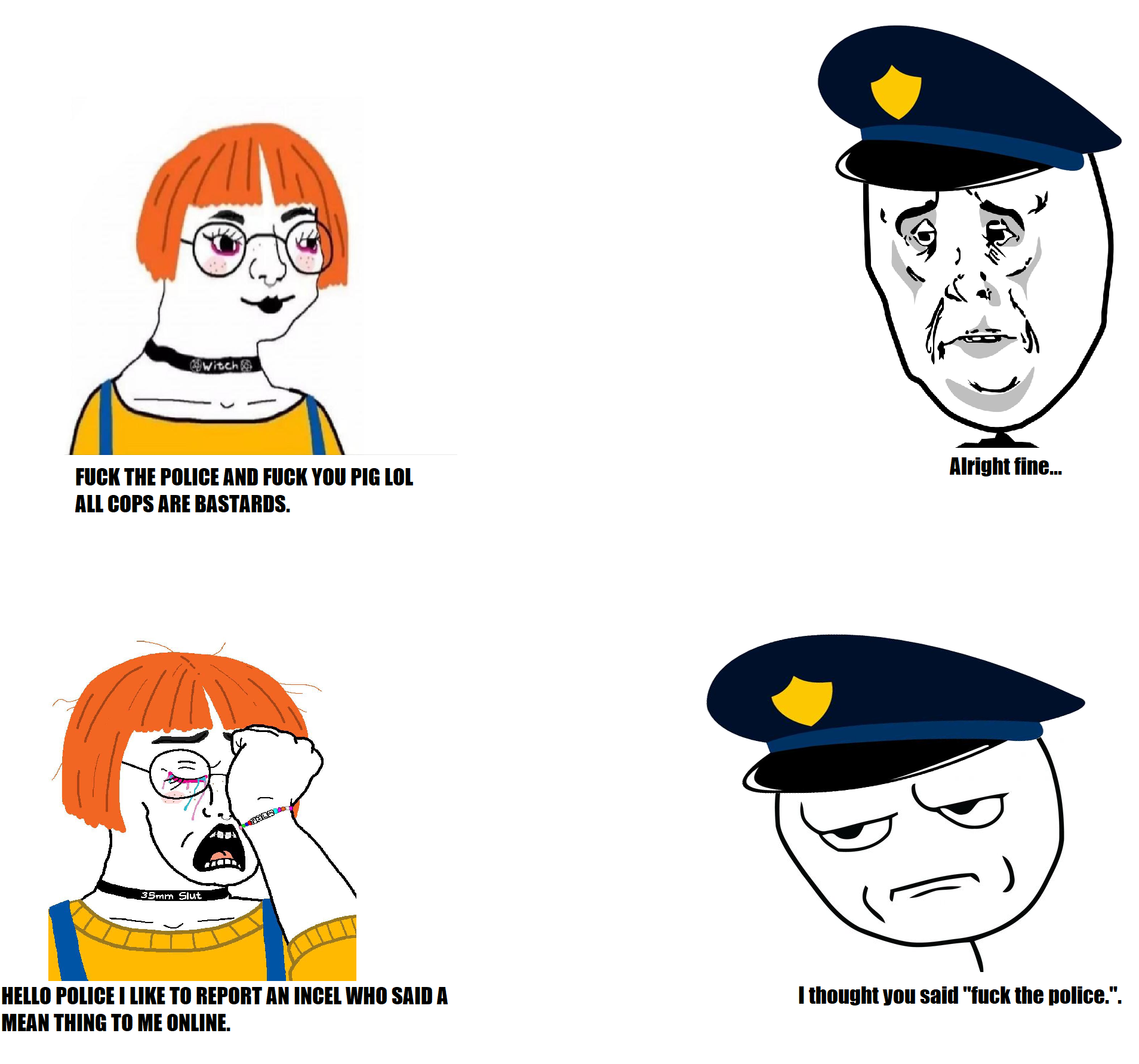 Irony... | ACAB / 1312 | Know Your Meme