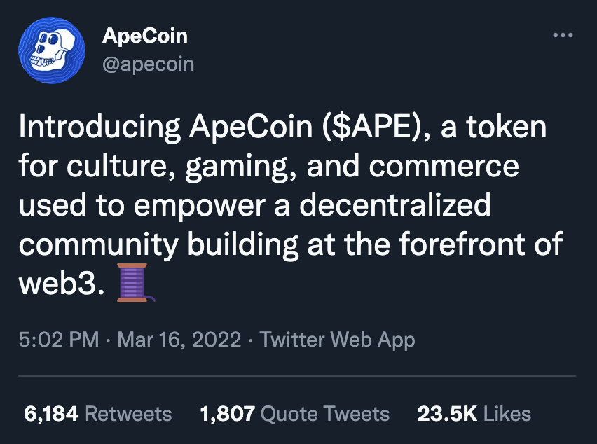ApeCoin meme | Bored Ape Yacht Club | Know Your Meme