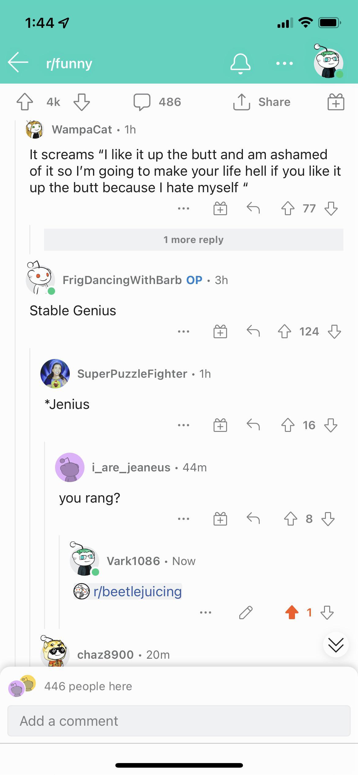 Jenius | /r/beetlejuicing/ | Beetlejuicing | Know Your Meme