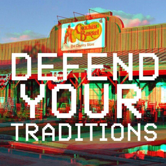 Fashwave parody - cracker barrel defend your traditions | Fashwave ...