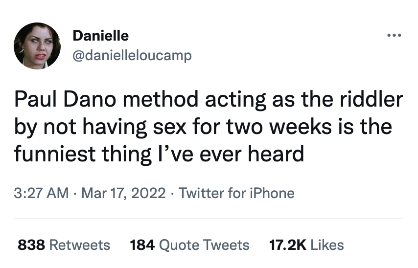 Paul Dano Riddler Incel | Paul Dano | Know Your Meme