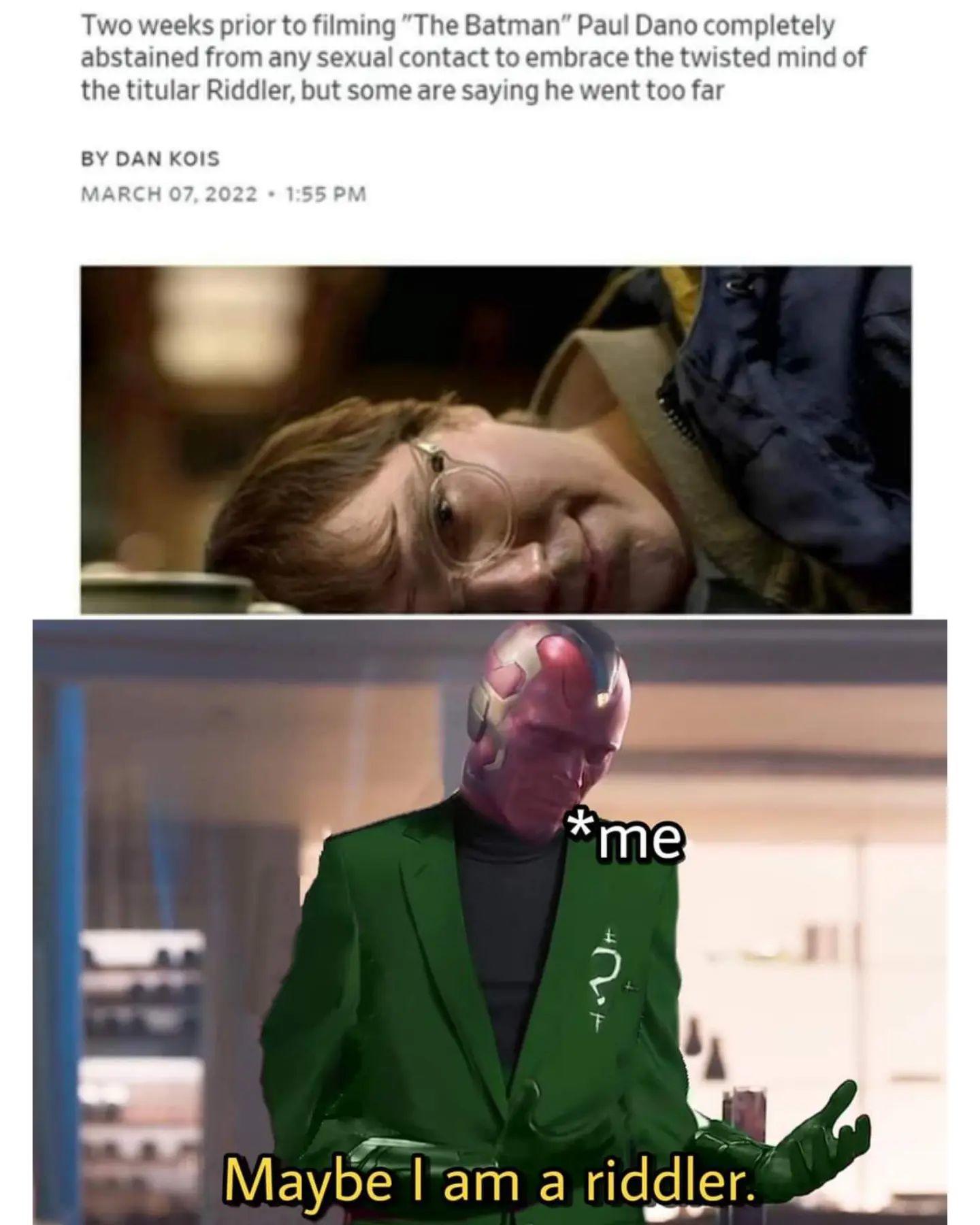 Paul Dano Riddler meme | Paul Dano | Know Your Meme