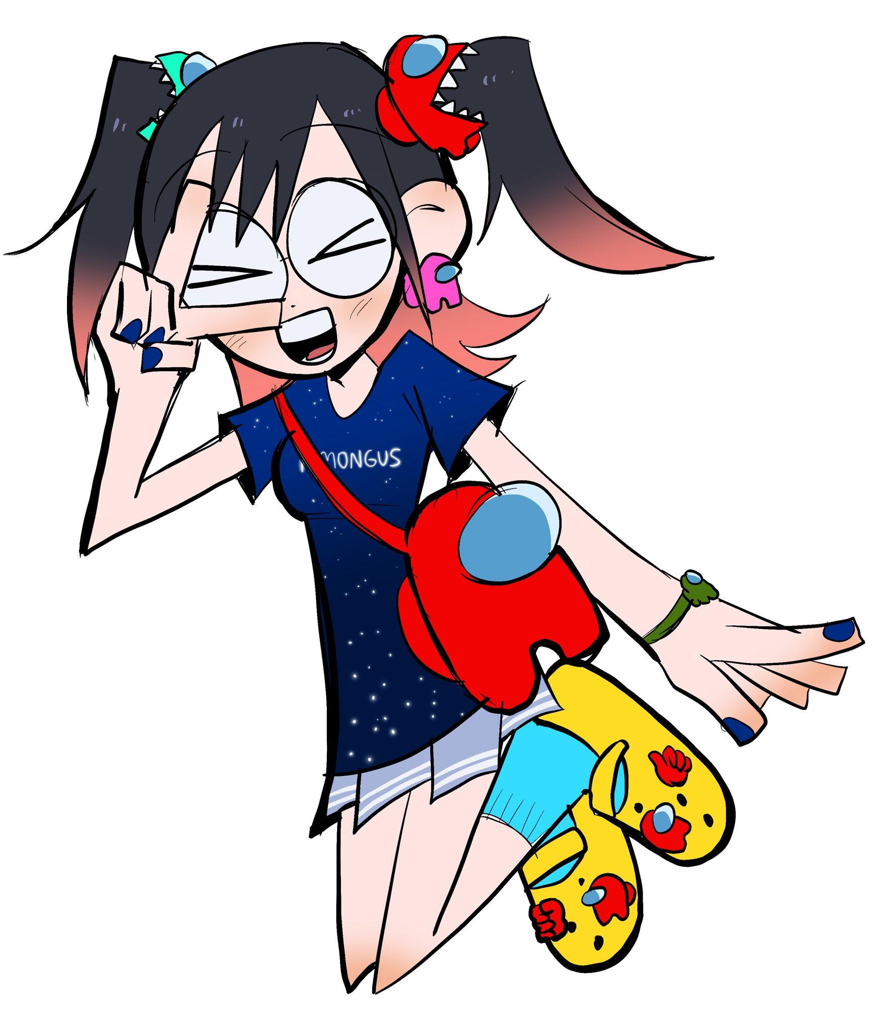 Amogus Girl Pose | Among Us Girl | Know Your Meme