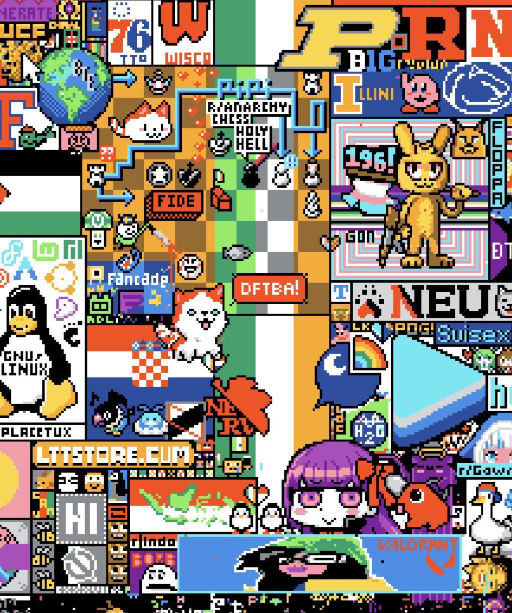 This nice part of the canvas | /r/place / Place (Reddit) | Know Your Meme