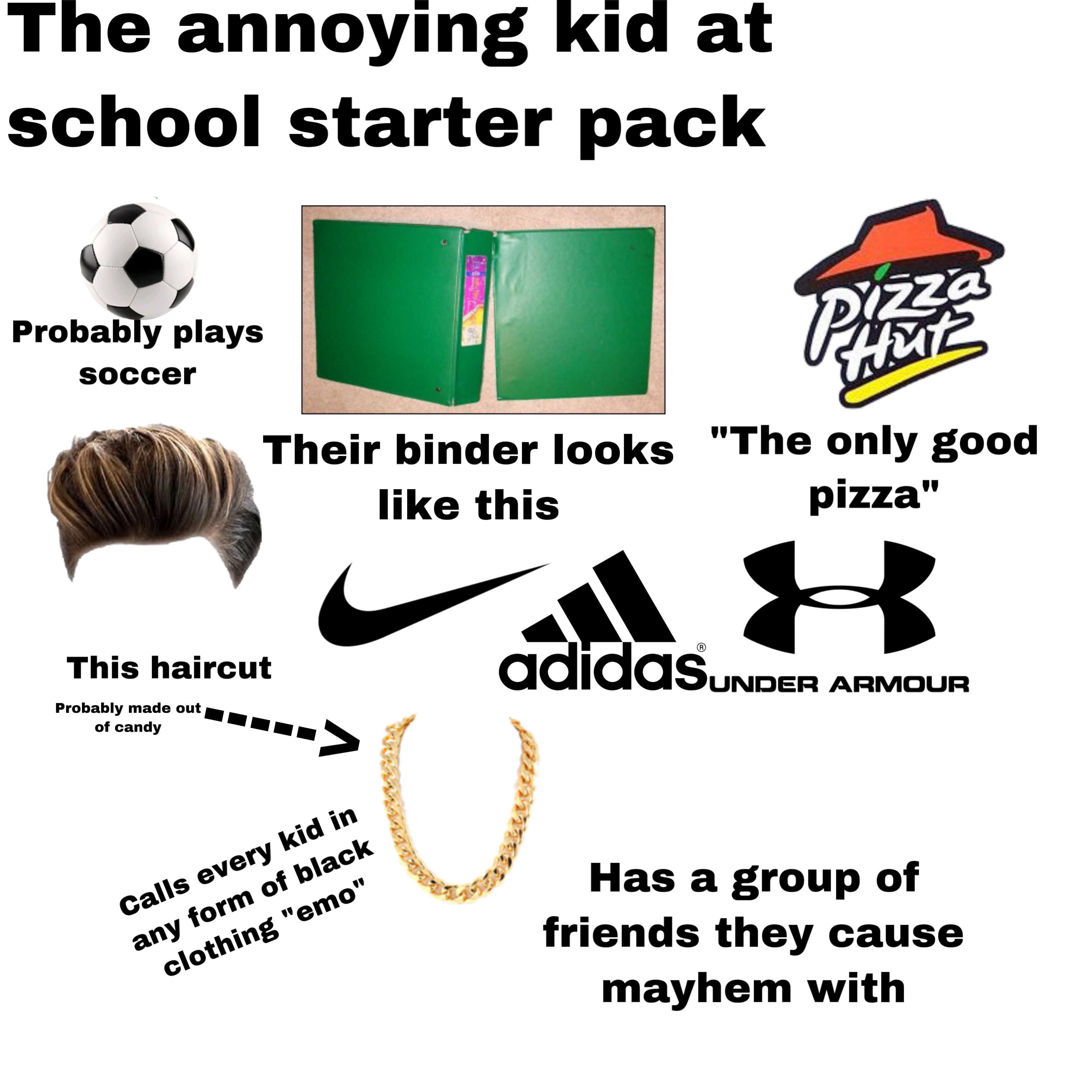 The annoying kid at school starter pack | /r/starterpacks | Starter ...