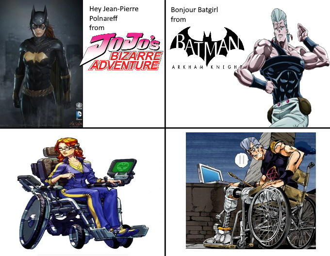 Batgirl meets Polnareff | JoJo's Bizarre Adventure | Know Your Meme