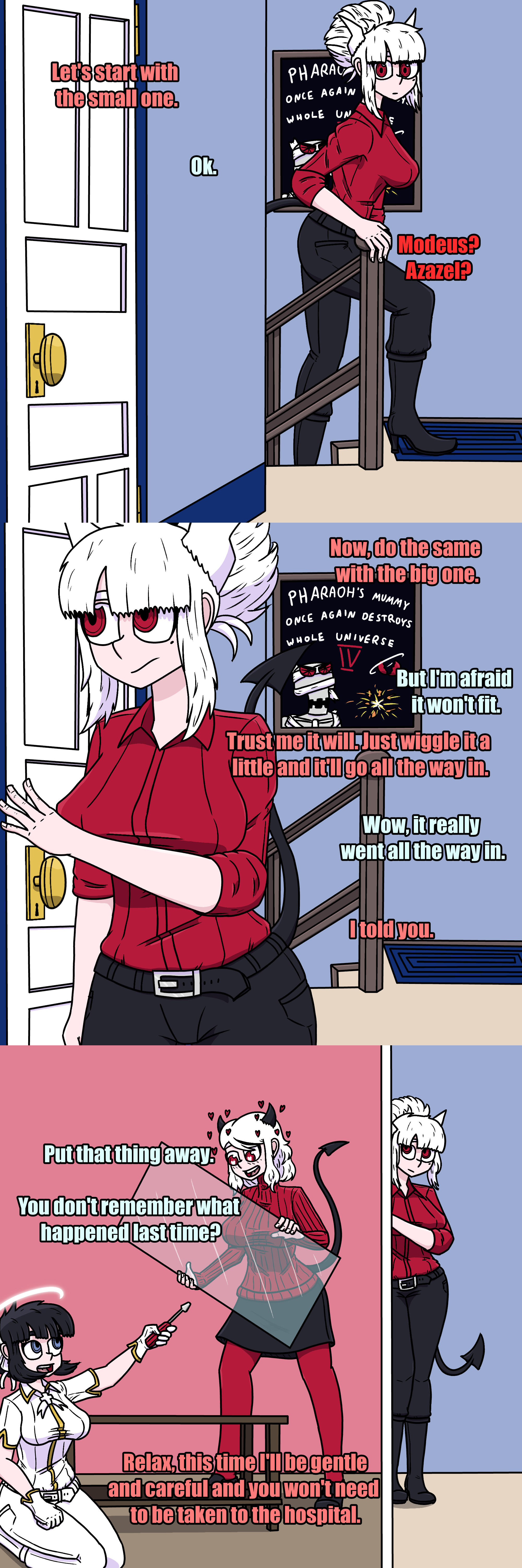 Azazel and Modeus partake in the lewdest of activities. | Helltaker ...