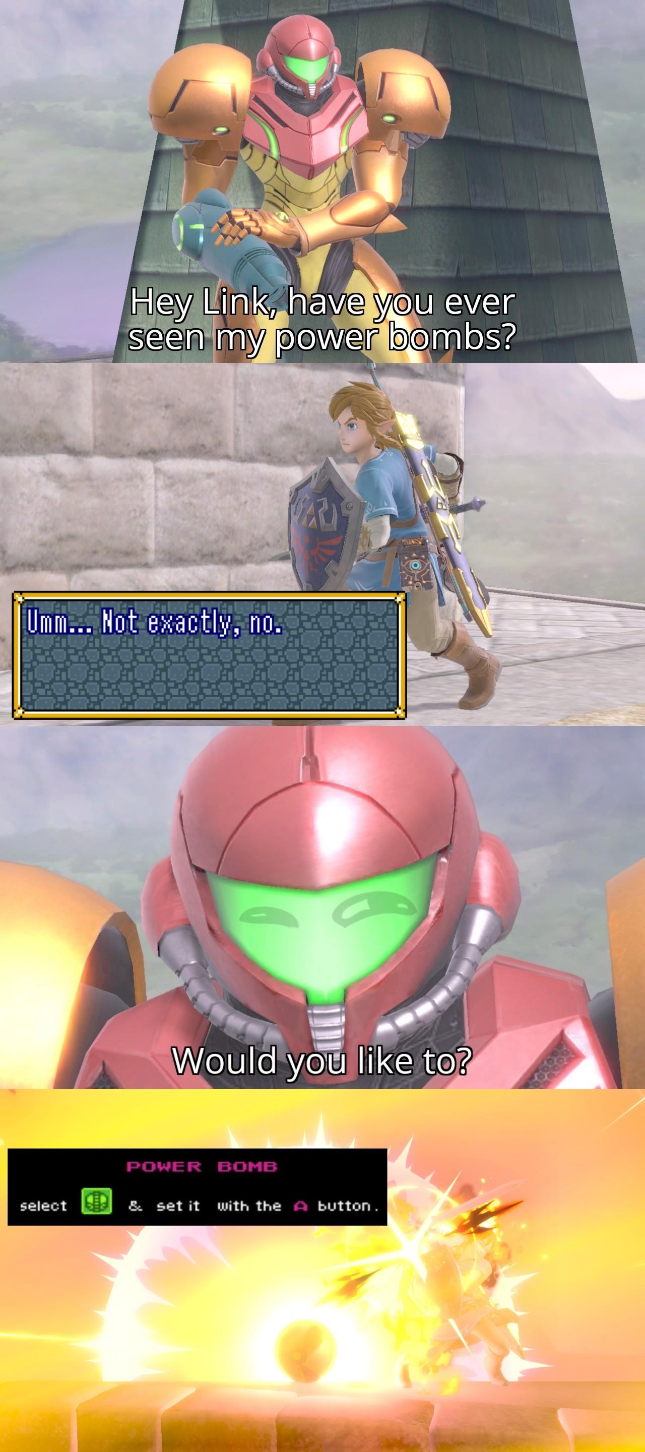 Samus shows Link a neat trick | Super Smash Brothers Ultimate | Know ...