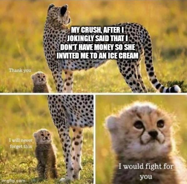 I know it sounds cringy, but it happened... I actually had enough money ...