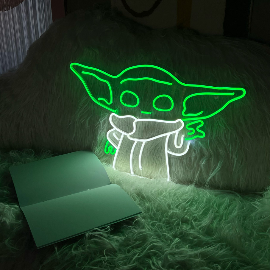 Made this Neon YODA led light, what do you think? | /r/BabyYoda | Baby ...