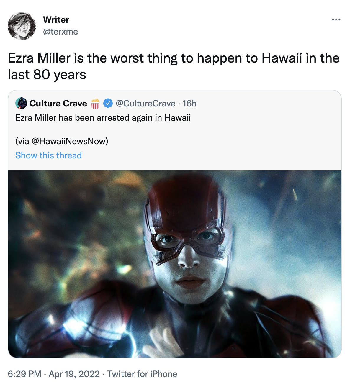 Ezra Miller Hawaii Assault meme | Ezra Miller | Know Your Meme