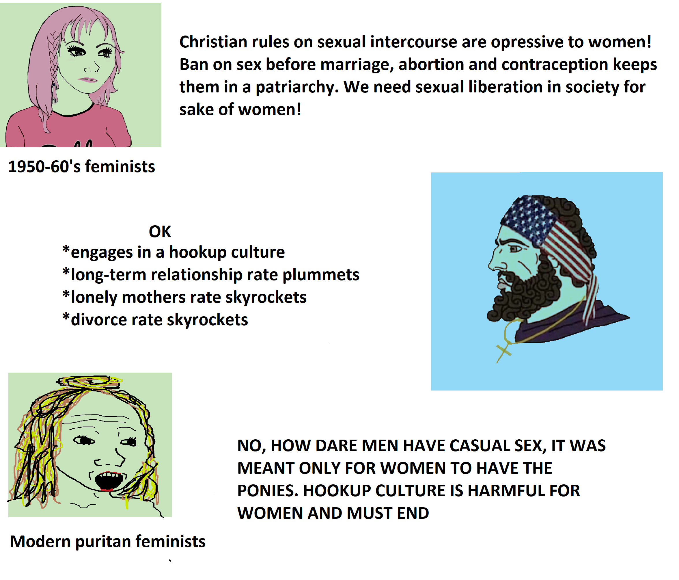 To be frank, there is still a lot of sex-positive feminists still, but ...