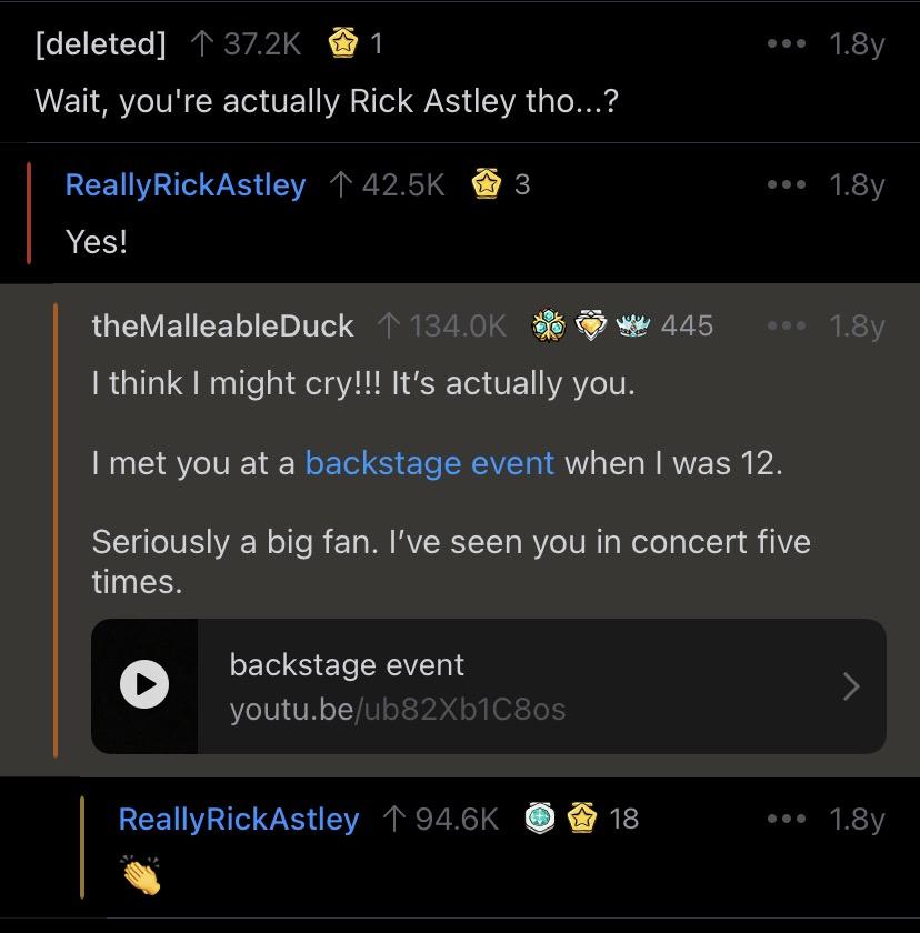 TIL some mad lad rick rolled the man himself | /r/madlads | Mad Lad ...