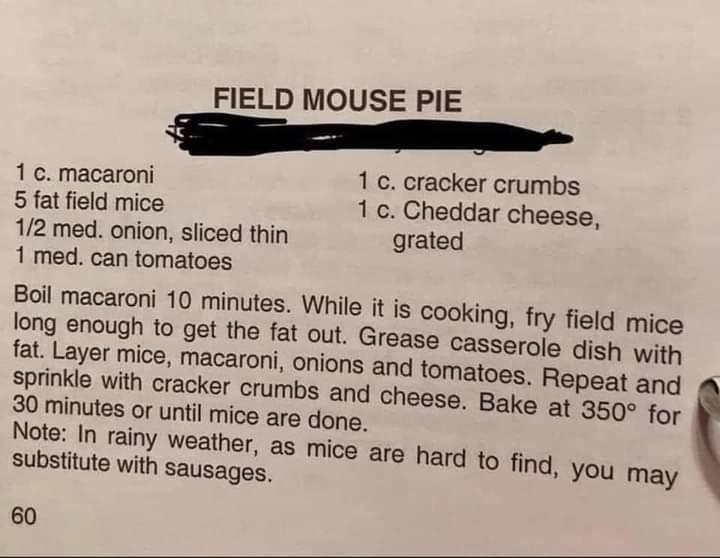 Field Mouse Pie | WTF | Know Your Meme
