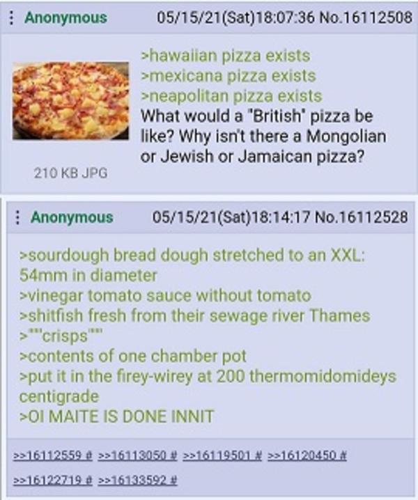 Anon makes British pizza | /r/Greentext | Greentext Stories | Know Your ...