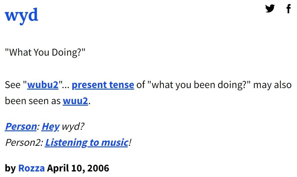 WYD Definition on Urban Dictionary | WYD | Know Your Meme