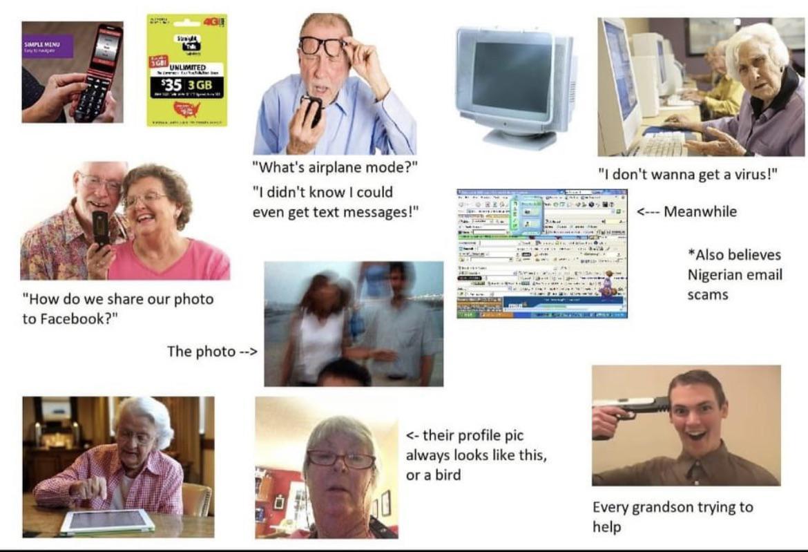 Old people with technology starter pack. | /r/starterpacks | Starter ...