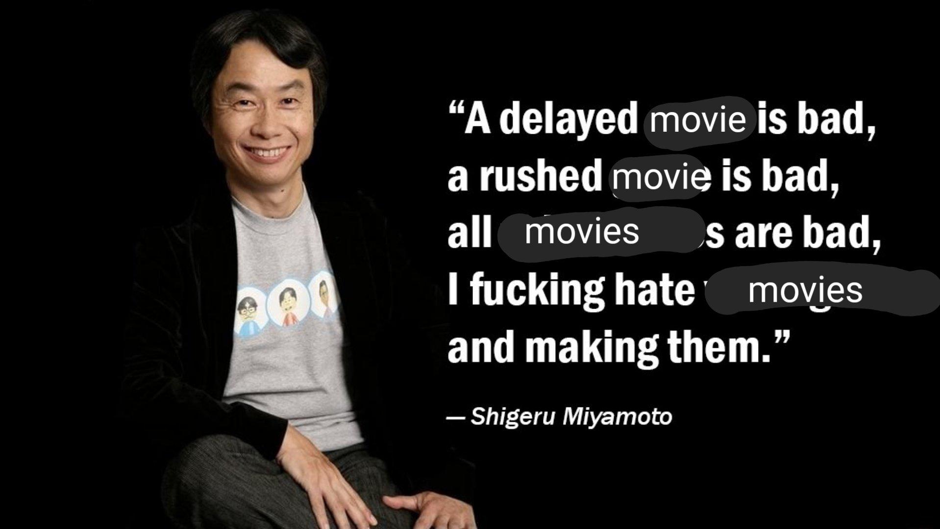 Shigeru Miyamoto on Movies | A Delayed Game Is Eventually Good, But a ...